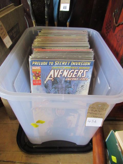 Crate of avengers comics | Hartleys Auctioneers & Valuers