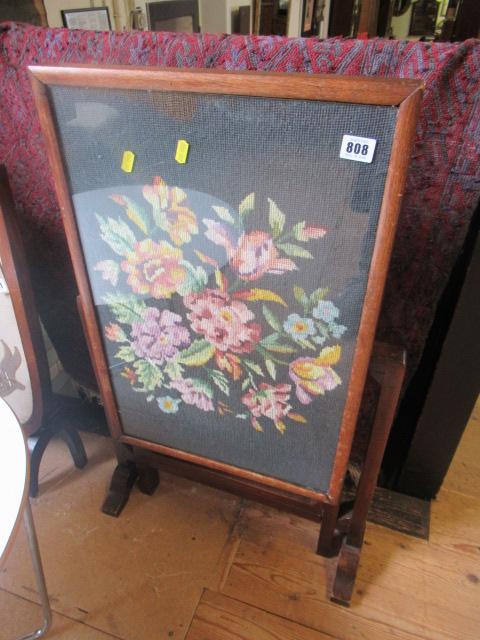 Embroidered fire screen | Hartleys Auctioneers & Valuers
