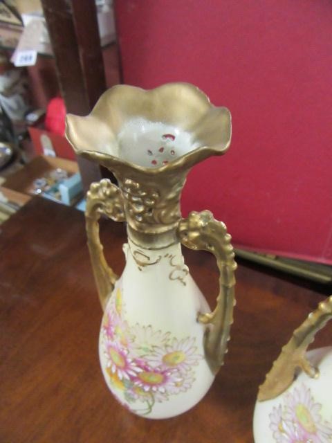 Pair of alexandra porcelain works vases | Hartleys Auctioneers & Valuers