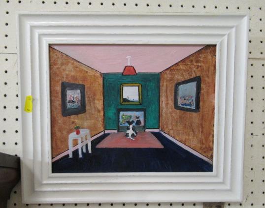 Oil on board by james trueman interior | Hartleys Auctioneers & Valuers