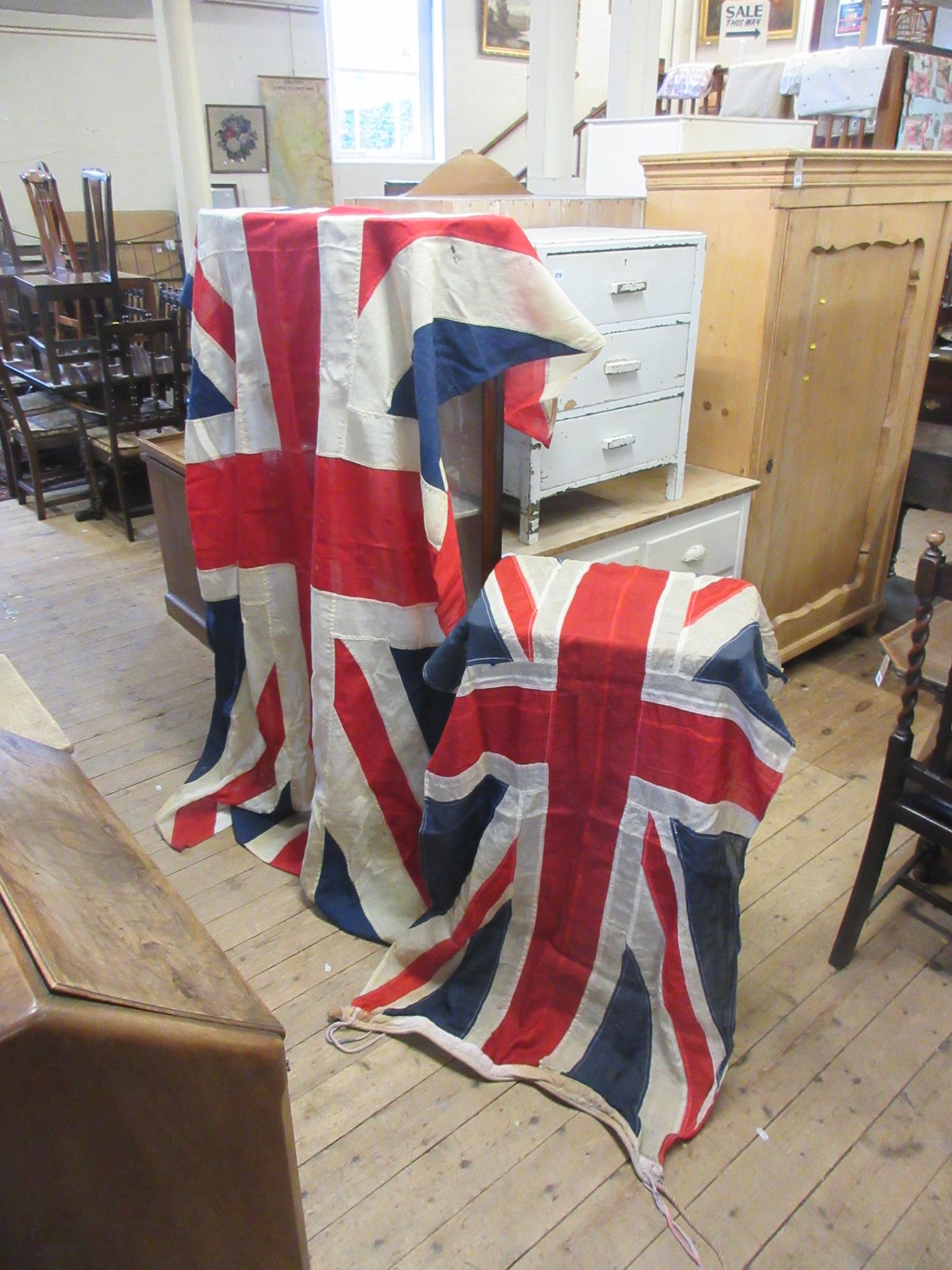 Two union jack flags | Hartleys Auctioneers & Valuers