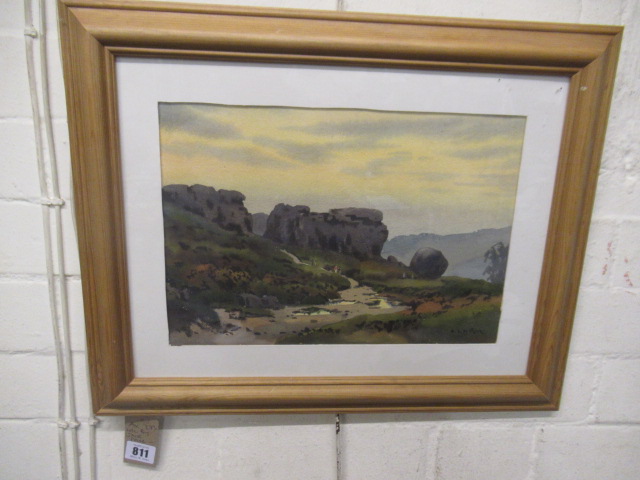 Watercolour by jack prior of the cow and calf rocks | Hartleys ...