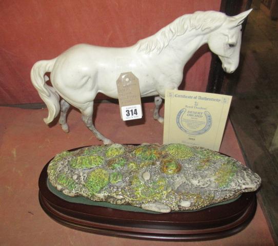 Royal doulton desert orchid with certificate | Hartleys Auctioneers ...