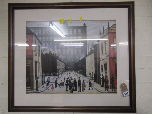 Signed ls lowry print | Hartleys Auctioneers & Valuers