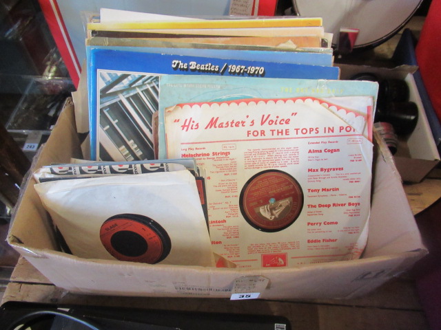 Box of lps and 45 rpm records | Hartleys Auctioneers & Valuers