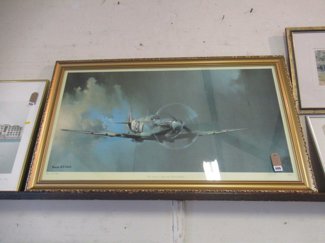 Spitfire print by barry af clark | Hartleys Auctioneers & Valuers