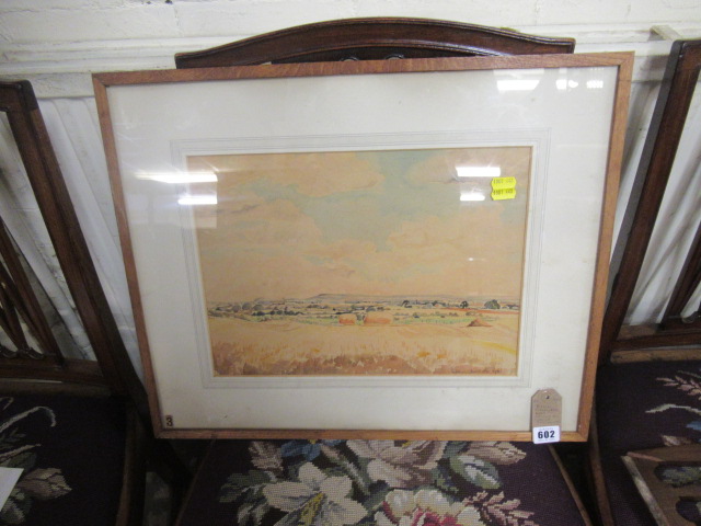 Barley field late april watercolour by george jackson 1861 | Hartleys ...