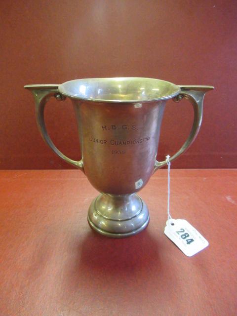 Silver two handled trophy mug | Hartleys Auctioneers & Valuers