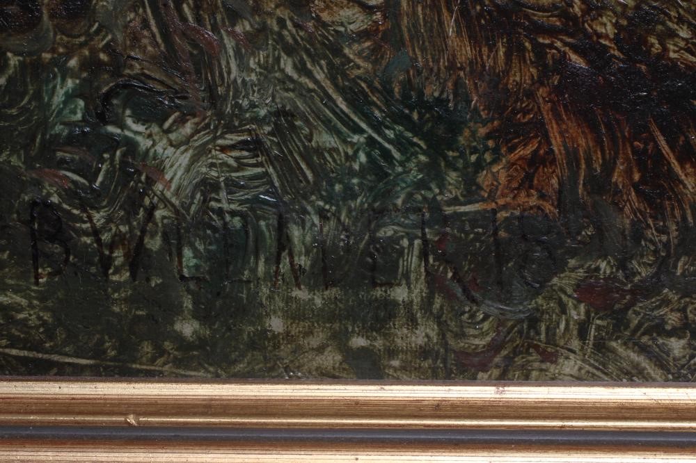 Large english school 19th century oil bears signature for benjamin ...