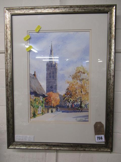 Framed oakham watercolour by ken forrest | Hartleys Auctioneers & Valuers