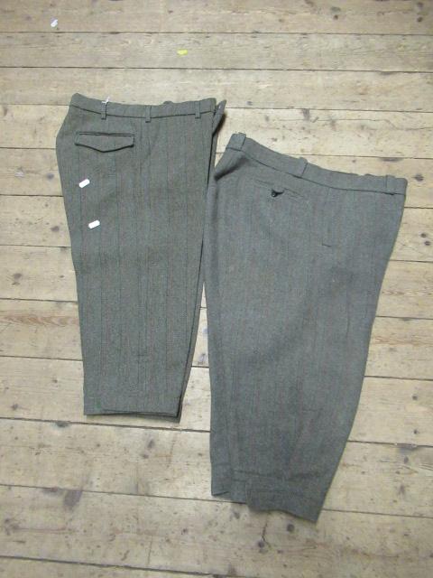 Two pairs of wool mix plus fours | Hartleys Auctioneers & Valuers