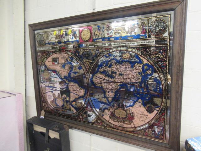 World map mirror | Hartleys Auctioneers & Valuers