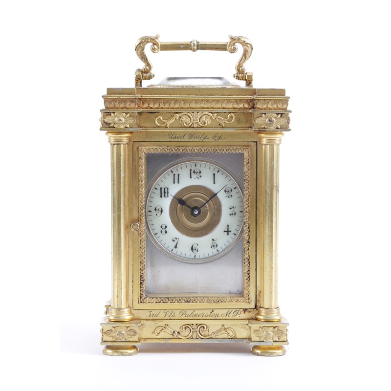 A victorian gilt brass carriage timepiece | Woolley and Wallis