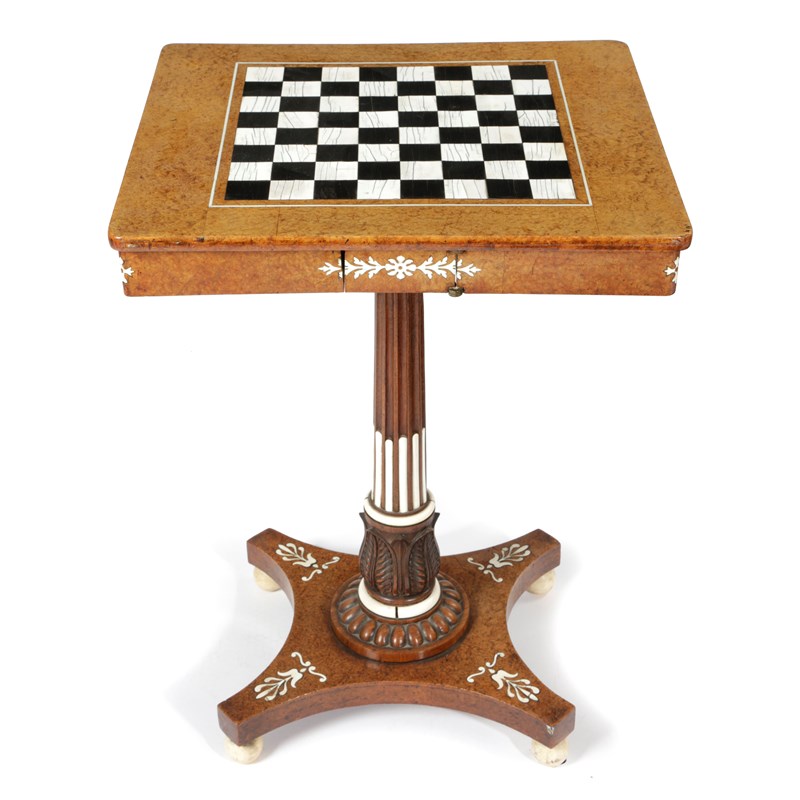 Λ a george iv amboyna games table | Woolley and Wallis