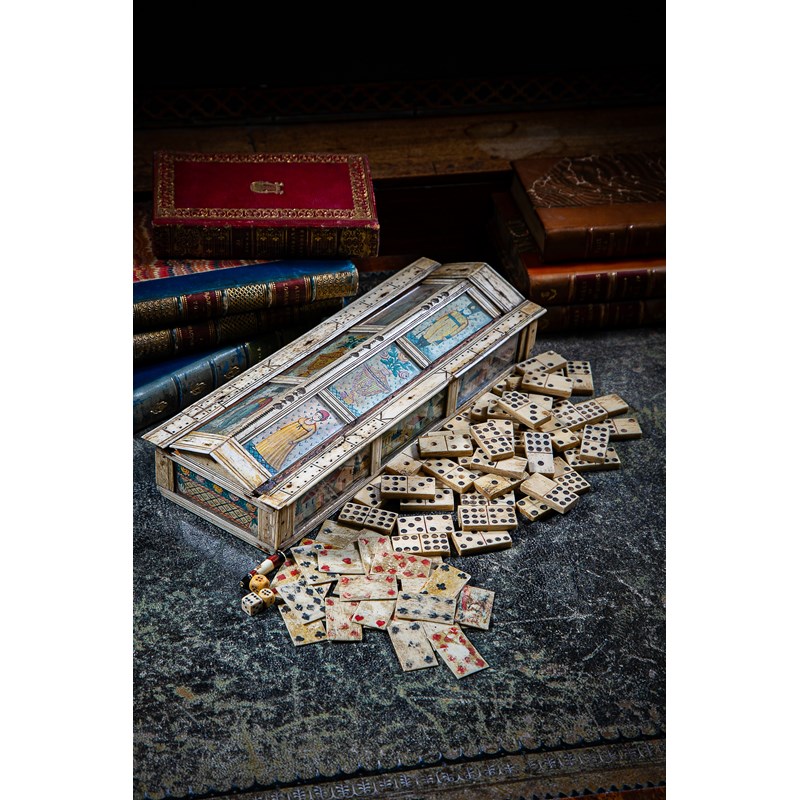 A napoleonic bone prisoner of war games box | Woolley and Wallis