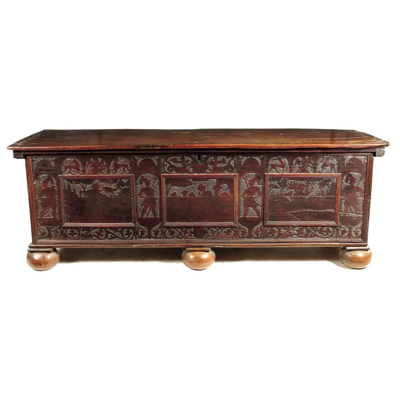 A 17th century north italian cedar cassone | Woolley and Wallis