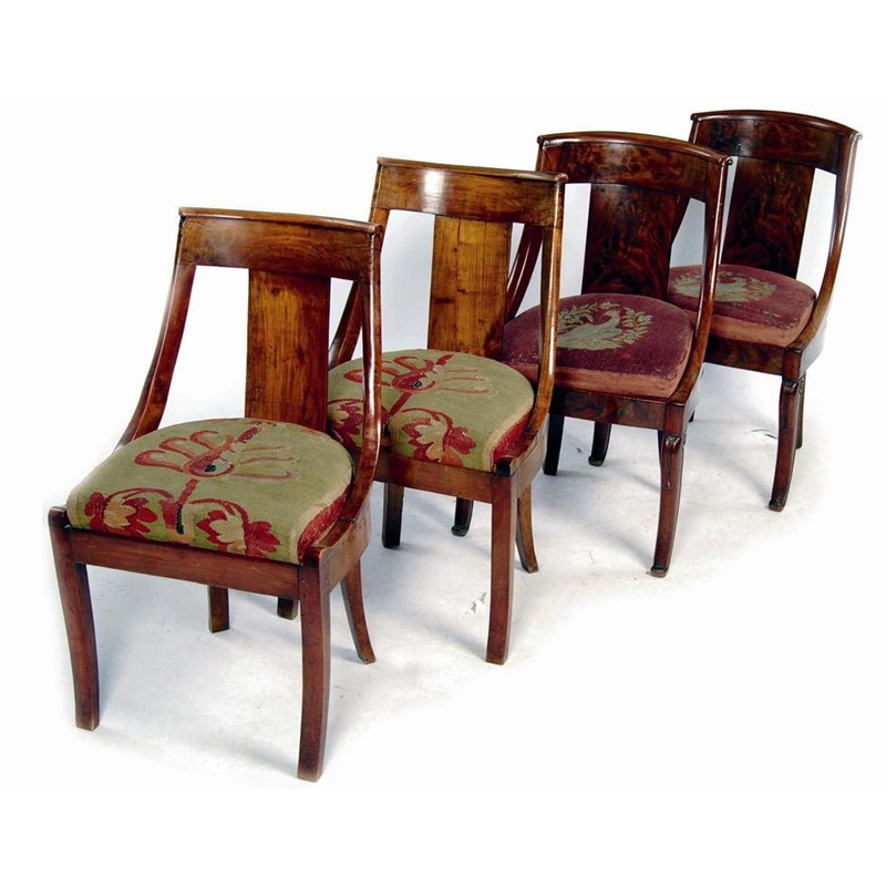 A pair of charles x mahogany side chairs | Woolley and Wallis
