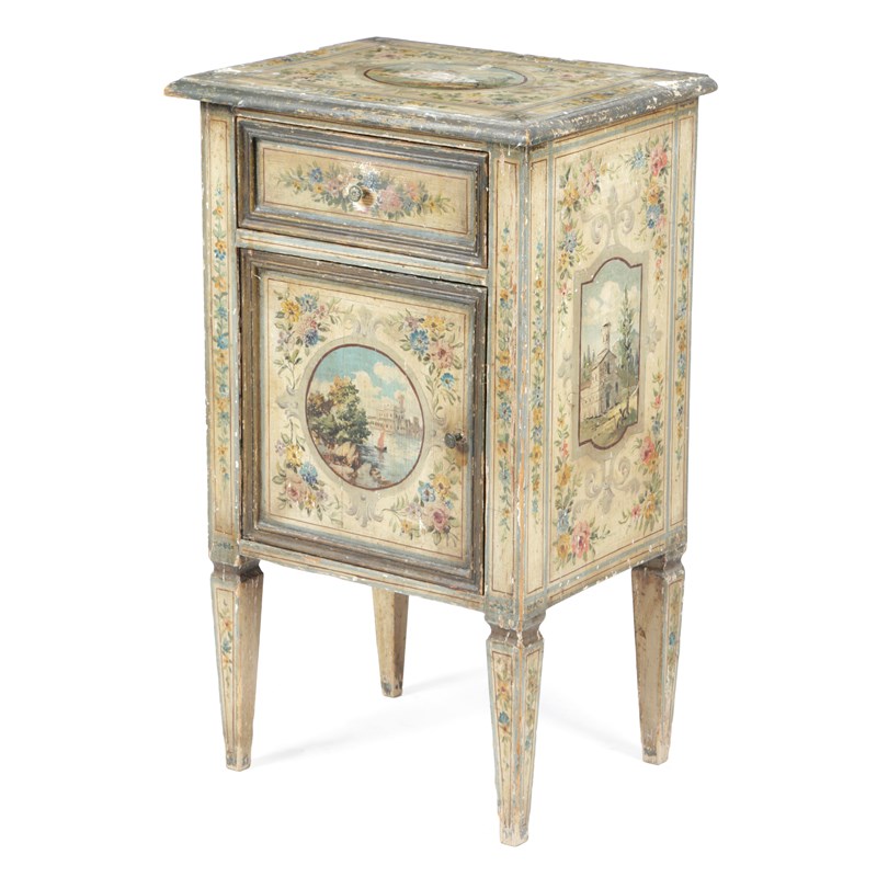 An italian painted pine comodino | Woolley and Wallis