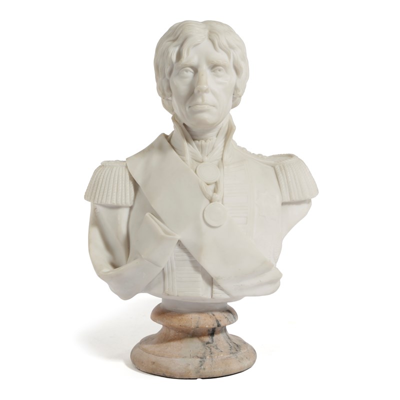 A marble composition bust of nelson | Woolley and Wallis