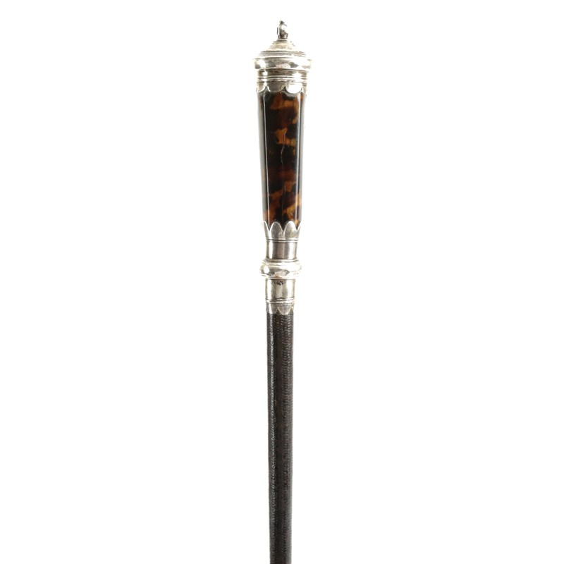 Λ a queen anne tortoiseshell and silver mounted riding whip | Woolley ...