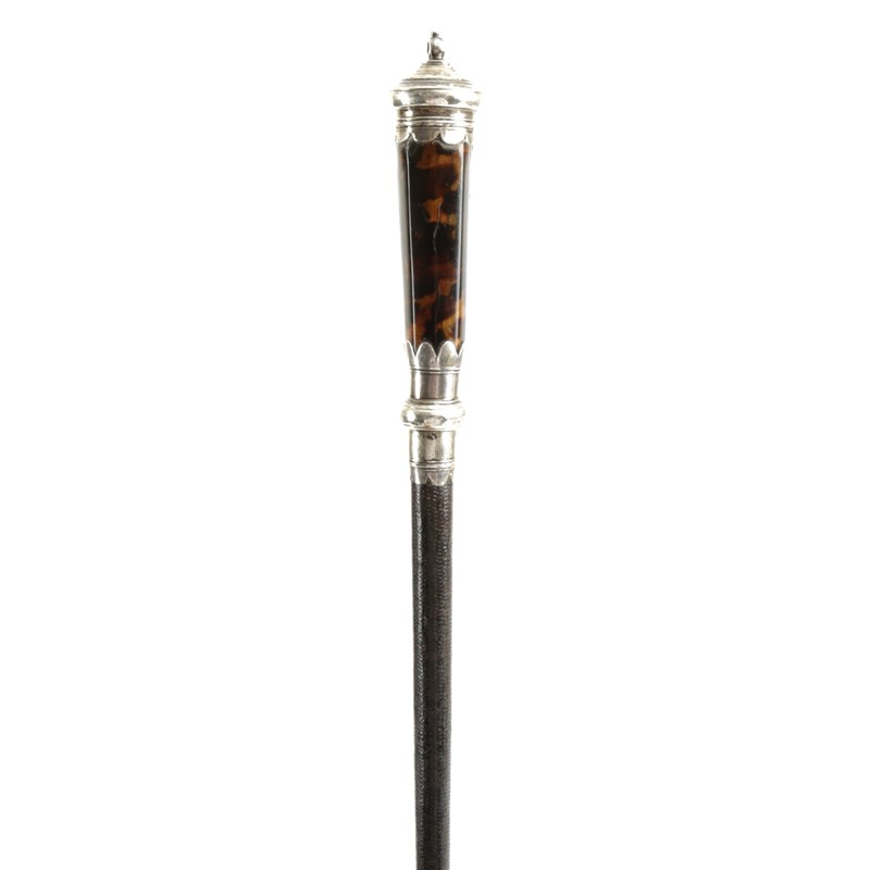 Λ a queen anne tortoiseshell and silver mounted riding whip | Woolley ...