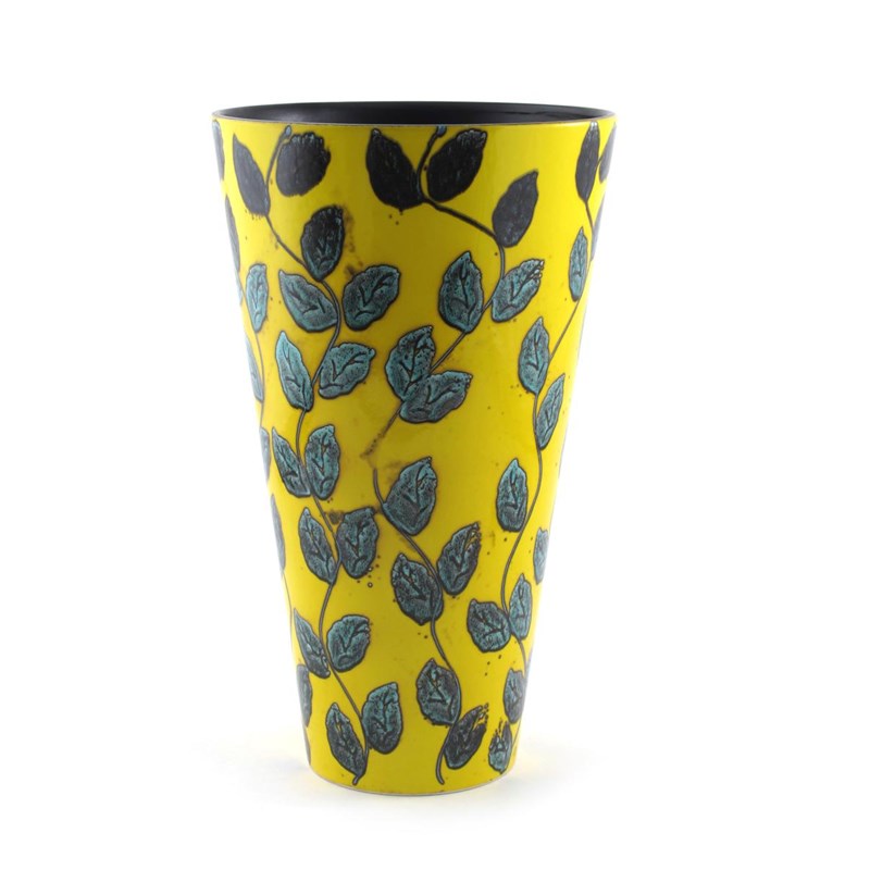 A large poole pottery modern studio vase by janice tchalenko | Woolley ...