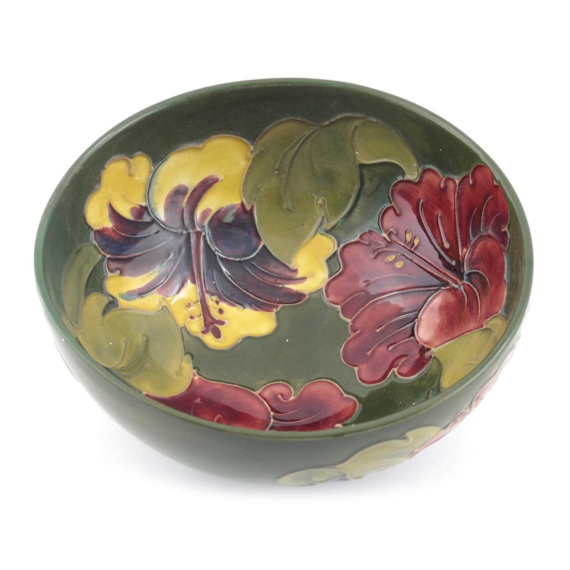 'hibiscus' a moorcroft pottery bowl designed by walter moorcroft ...