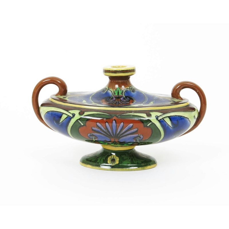A foley intarsio vase designed by frederick rhead | Woolley and Wallis