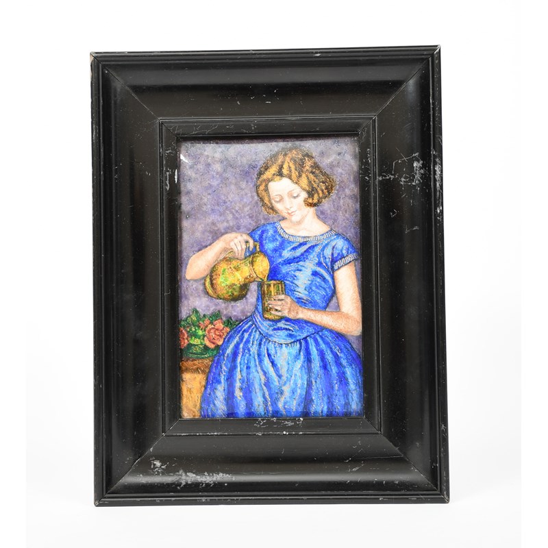 The glory of summer days an enamel plaque by e m wilesmith, dated 1927 ...