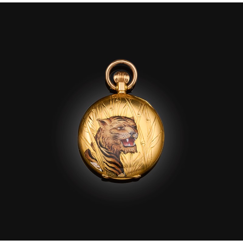 Wilka, a gold and enamel pocket watch, switzerland, circa 1916, white ...