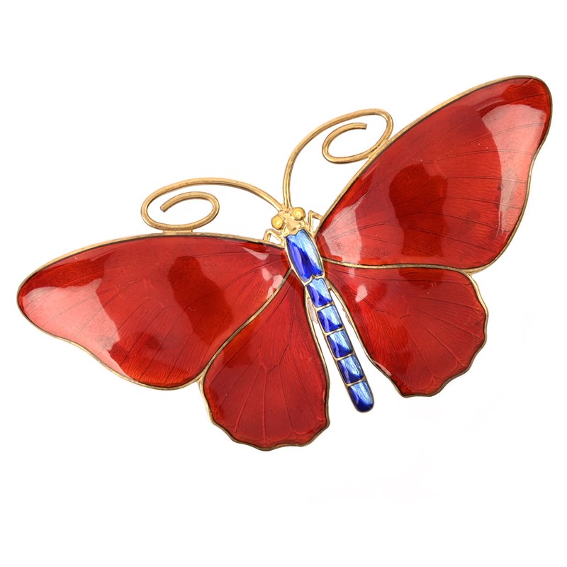 Marius hammer, an art nouveau silver gilt and enamel brooch | Woolley ...