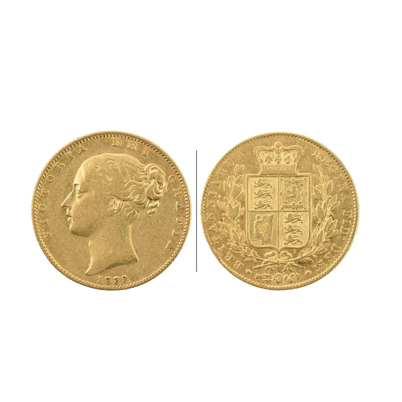 Victoria, gold sovereign, 1839 (s 3852), fine, rare. | Woolley and Wallis