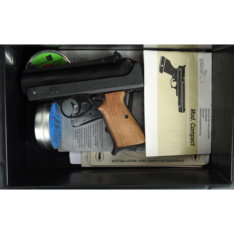 A gamo 'model compact' .177 target air pistol, single-stroke pneumatic ...