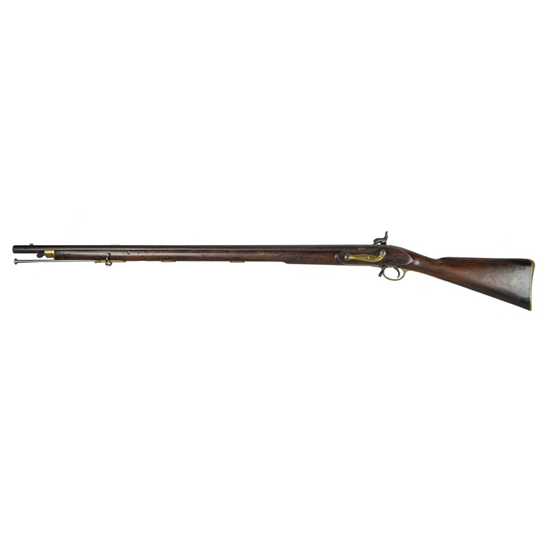 A .750 british pattern 1839 percussion musket, barrel 39 in., breech ...