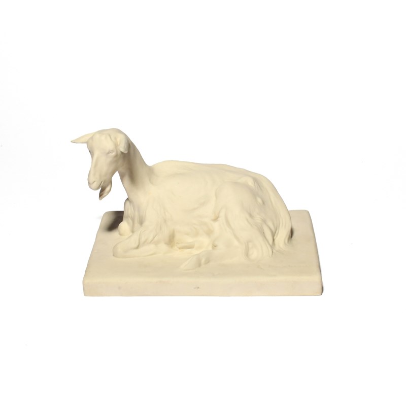 A sèvres biscuit porcelain figure of a nanny goat, c.1930, modelled by ...