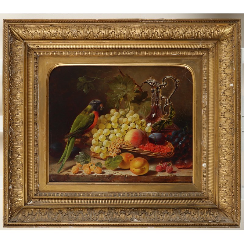 William duffield (1816-1863) still life with fruit in a basket ...