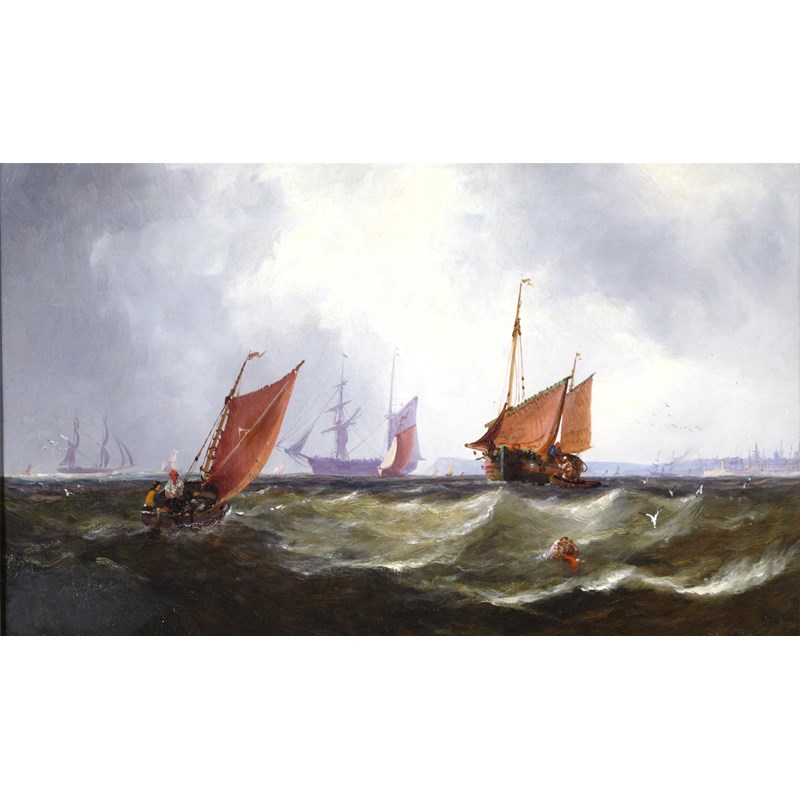 Circle of william callow distant view of ramsgate harbour | Woolley and ...