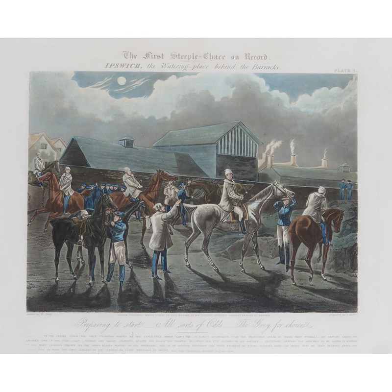 After henry alken the first steeple-chace on record the set of four ...
