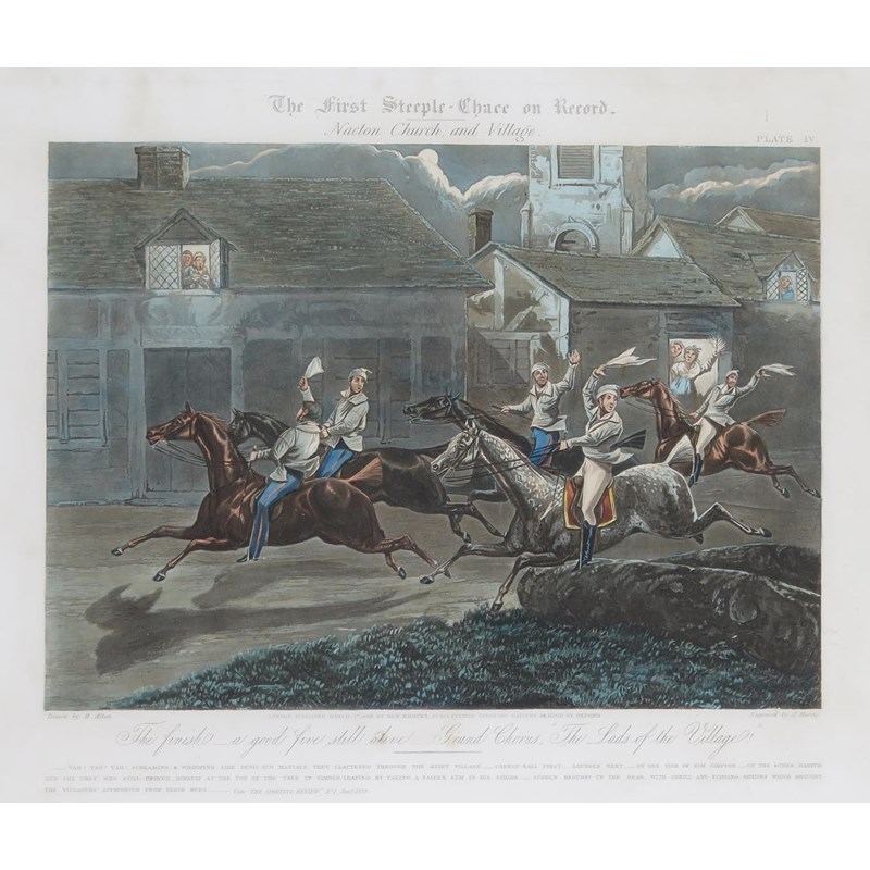 After henry alken the first steeple-chace on record the set of four ...