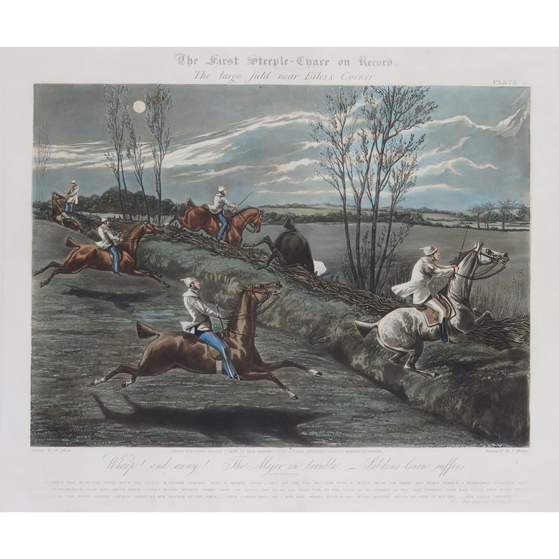 After henry alken the first steeple-chace on record the set of four ...