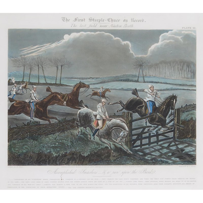 After henry alken the first steeple-chace on record the set of four ...