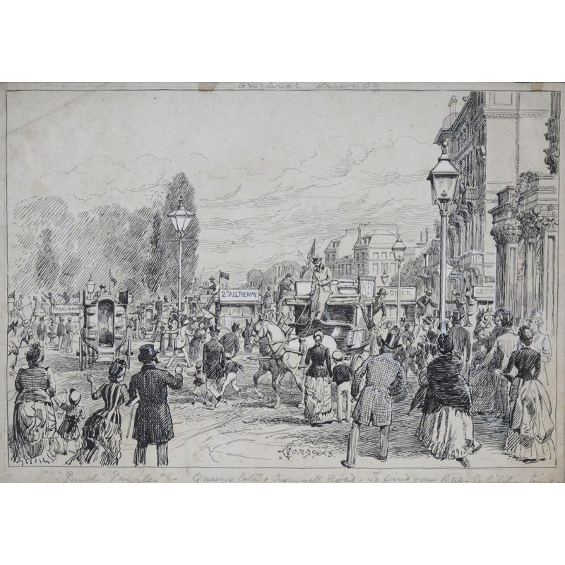 Alfred chantry corbould (1852-1920) piccadilly circus; queen's gate and ...
