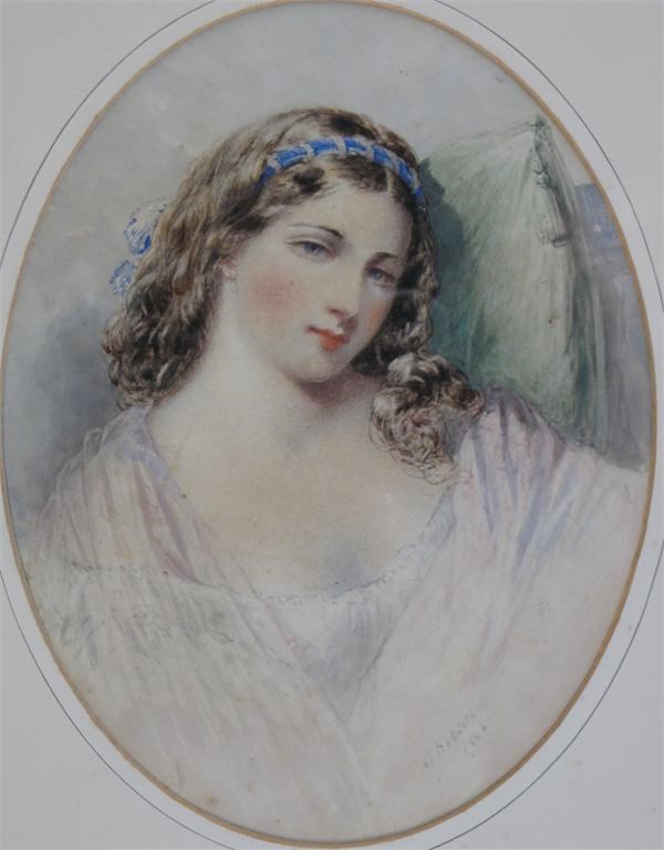 Alice mary hobson (1860-1954) portrait of a girl signed and dated 1863 ...