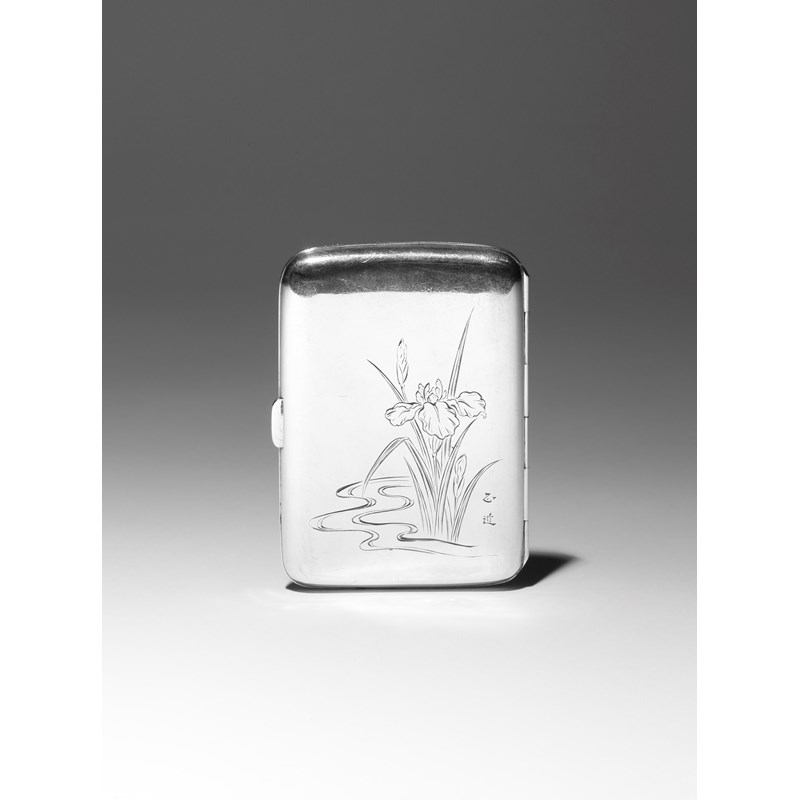 A japanese shibayama-style silver case | Woolley and Wallis
