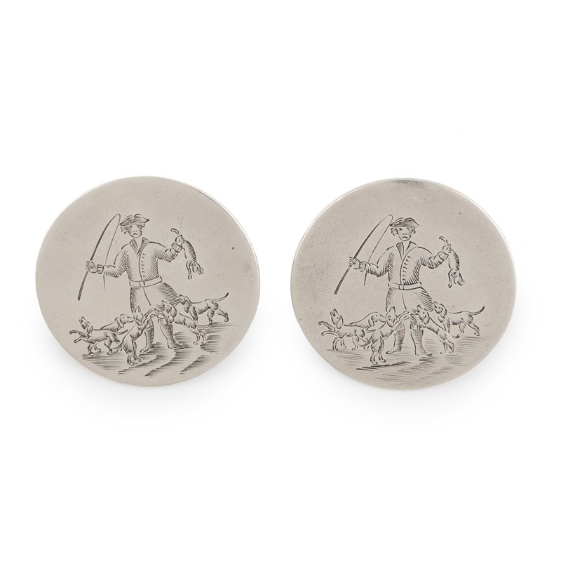 A pair of george iii silver buttons,by william taylor or william tyler ...