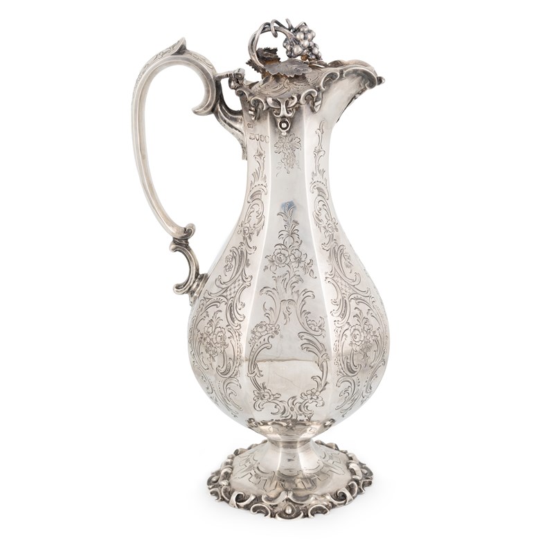 A victorian silver ewer, by sparkes tapley, london 1846, baluster form ...