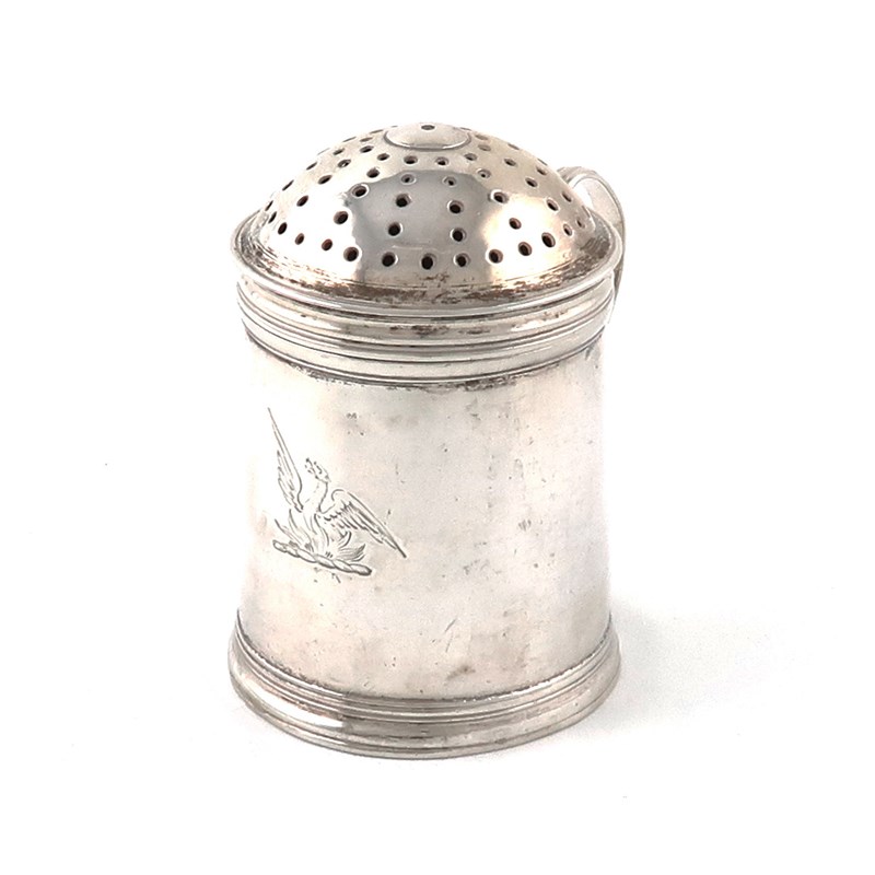 A queen anne provincial silver kitchen pepper pot, | Woolley and Wallis
