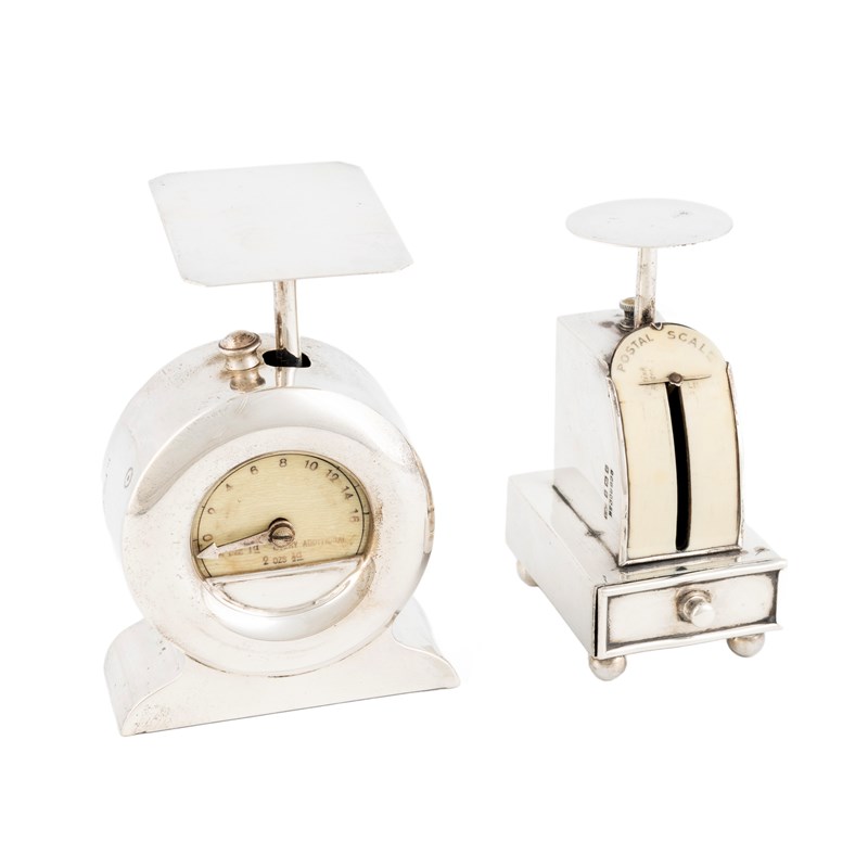 Two edwardian silver letter scales, | Woolley and Wallis