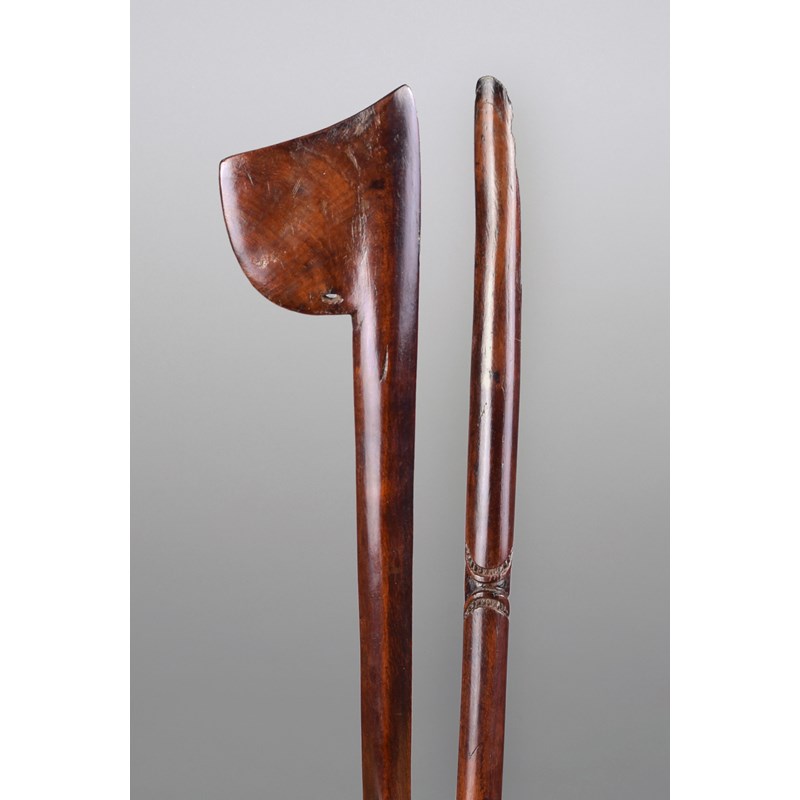 A maori tewhatewha club new zealand with an axe shape blade | Woolley ...